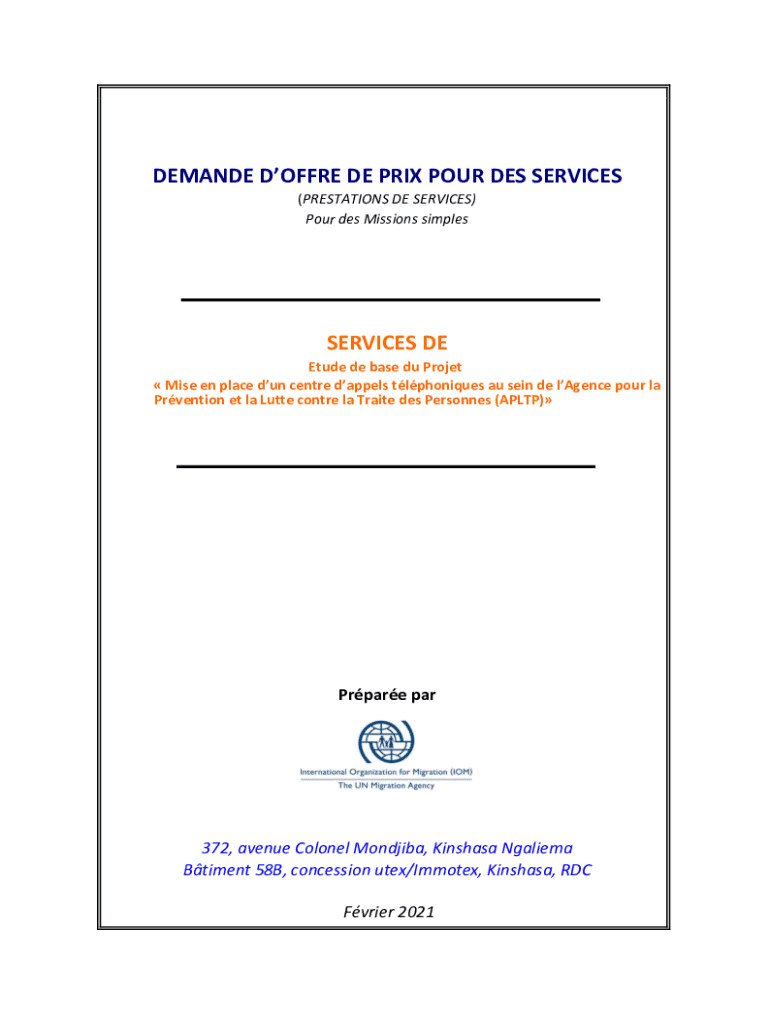 Remplissable En Ligne Formulaires de Dossier d'appel d'offres pour les Dons de la ... Fax Email ...