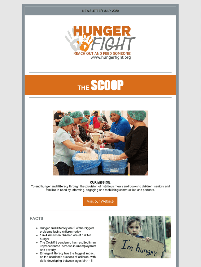 Fillable Online November Featured Partner-Hunger Fight Fax Email Print ...