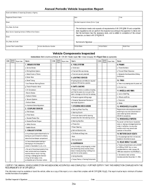 Fillable Online Fillable Online Annual Periodic Vehicle Inspection ...