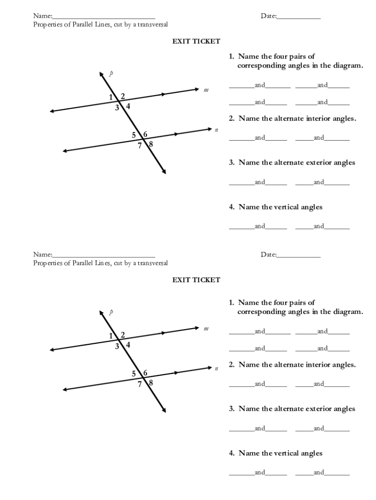 Fillable Online Corresponding Angles Examples and Types Fax Email Print ...