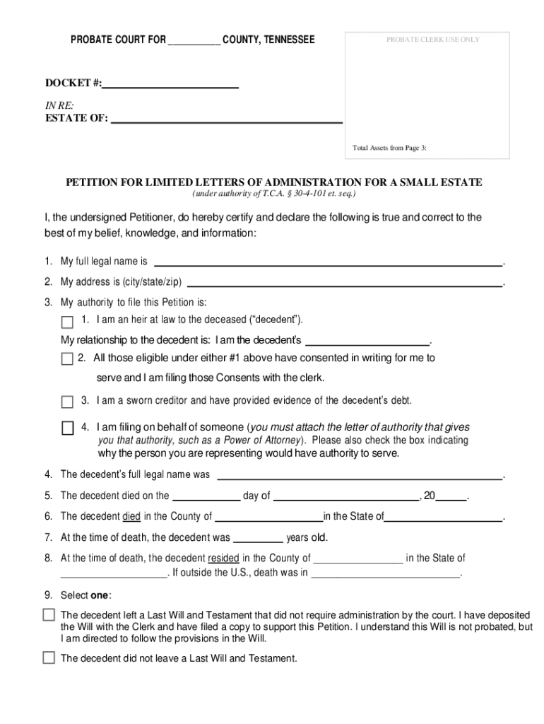 Fillable Online tennessee-small-estate-affidavit-form.pdf - eForms Fax Email Print - pdfFiller