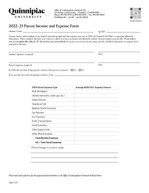 Fillable Online 202223 Parent Income and Expense Form Fax Email Print ...