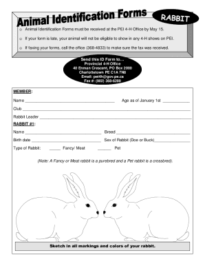 Fillable Online Animal Identification Forms must be received at the PEI ...