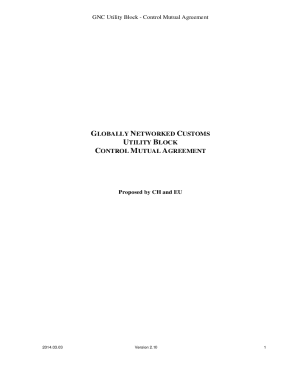 Fillable Online GNC Utility Block - Control Mutual Agreement Fax Email ...