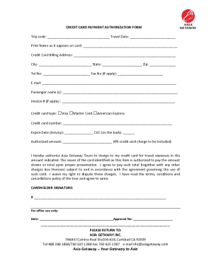 Fillable Online CREDIT CARD CHARGE AUTHORIZATION Fax Email Print ...