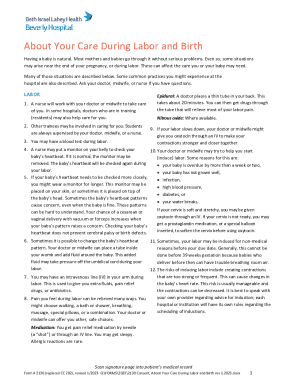 Fillable Online Information About Your Care During Labor and Birth Fax ...