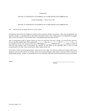 Fillable Online Form 64C - NOTICE TO PARTIES BY STATEMENT OF CLAIM ...