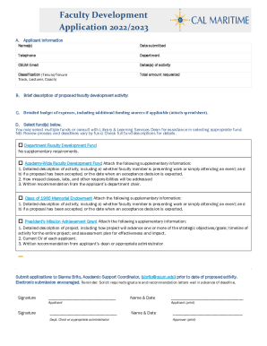 Fillable Online CBA Faculty Development Fund Request Form Fax Email ...