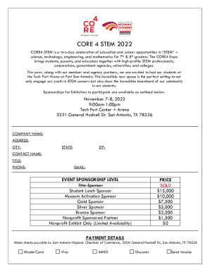 Fillable Online 8th Annual CORE4 STEM Presenter Form Fax Email Print ...