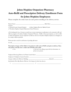 Fillable Online Automatic Refill and Prescription Delivery Change Form ...