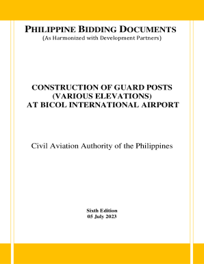 Fillable Online caap gov Construction-of-Guard-Posts-Various-Elevations ...