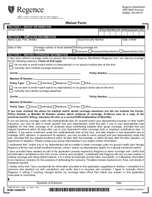 Fillable Online Waiver Form. Waiver Form, Yr. 1-16 Fax Email Print ...