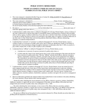 Fillable Online sworn statement on public entity crimes Fax Email Print ...