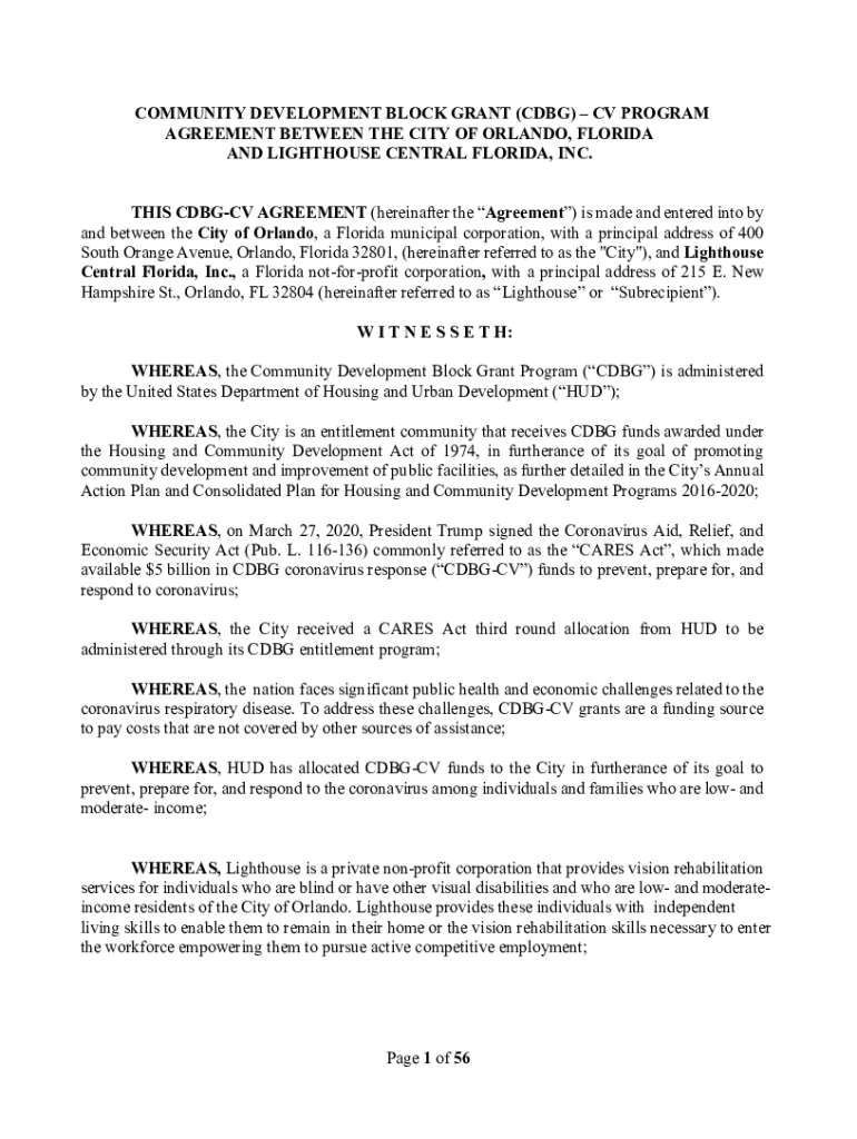 Fillable Online of 56 COMMUNITY DEVELOPMENT BLOCK GRANT (CDBG)CV ...