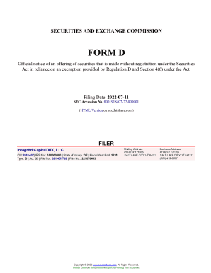 Fillable Online SEC Regulation D (Reg D): Definition, Requirements ...