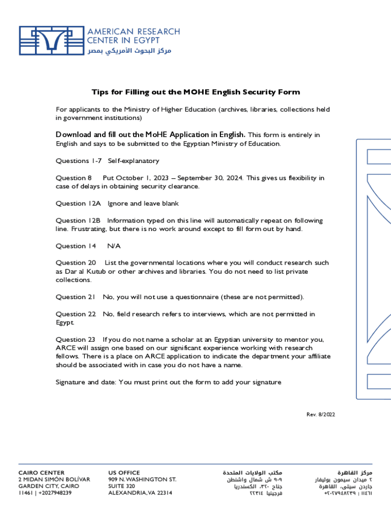 Fillable Online Tips for Filling Out MOHE Forms in English and Arabic Fax Email Print - pdfFiller