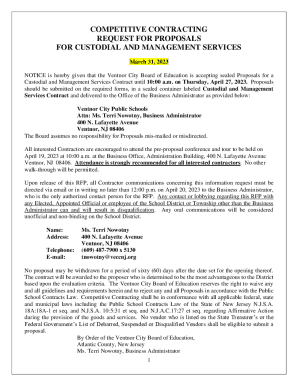 Fillable Online COMPETITIVE CONTRACTING REQUEST FOR PROPOSALS ... Fax ...