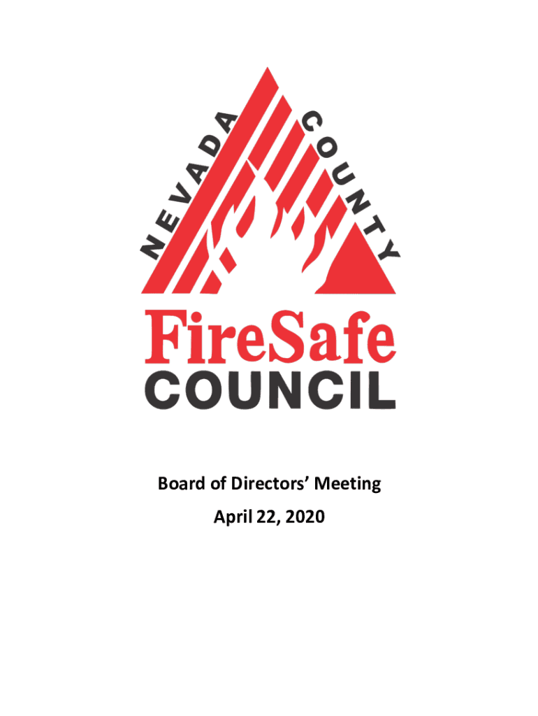 Fillable Online Nevada County Firewise Communities: We Are the Solution ...