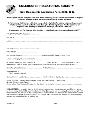 Fillable Online Membership Application Form (New Members) Fax Email Print - pdfFiller
