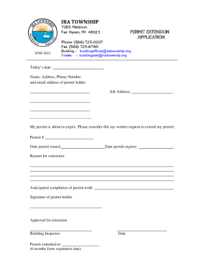Fillable Online Permit Extension form updated (2).doc Fax Email Print ...