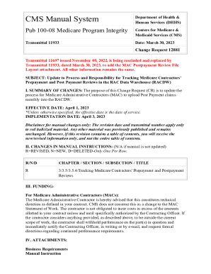 Fillable Online CMS Manual System - Pub 100-08 Medicare ... Fax Email ...