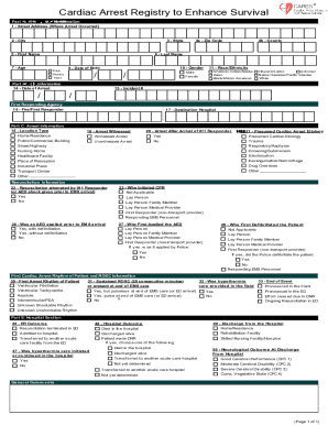 Fillable Online CARES Arrest Registry to Enhance Survival Fax Email ...