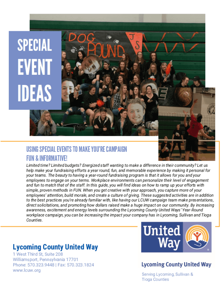 Fillable Online Ideas to Make Your Campaign Fun and Successful KICKOFF ...