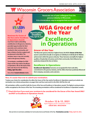 Fillable Online WGA nomination forms2021 Fax Email Print - pdfFiller