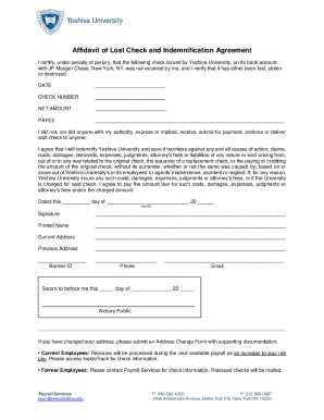 Fillable Online CHASE Affidavit and Indemnity - Banking Fax Email Print ...