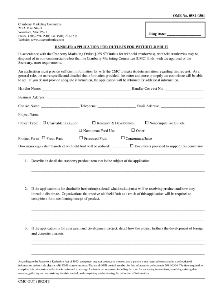 Fillable Online 7 CFR Part 929 -- Cranberries Grown in States of ...