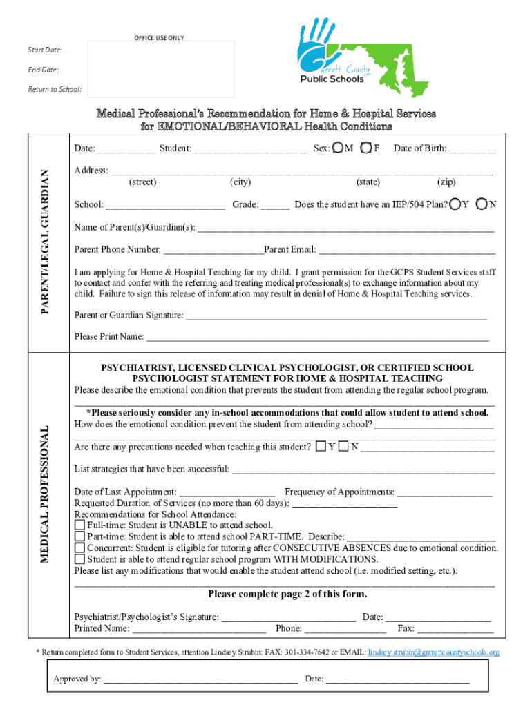 Fillable Online HH form - Emotional Condition Fax Email Print - pdfFiller