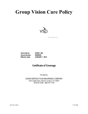 Fillable Online Welcome to VSP Vision Care Signature Plan. Fax Email ...