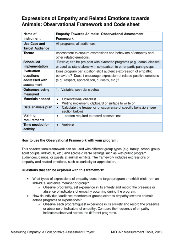 Fillable Online A mouse model for observational fear learning and the ...