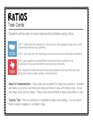 Fillable Online Understand ratio concepts and use ratio reasoning to ...