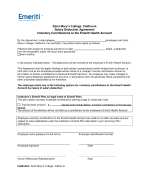 Fillable Online Emeriti Voluntary Salary Deduction Form Fax Email Print ...