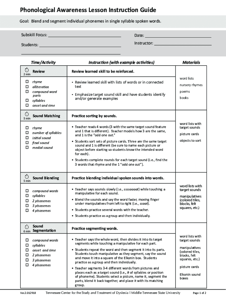 Fillable Online 10 Creative IEP Goals for CVC words, Phonological and ...
