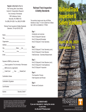 Fillable Online ttap utk Railroad Track Inspection & Safety Standards ...