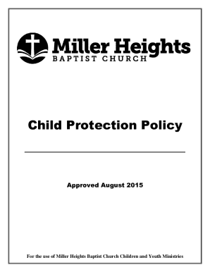Fillable Online Child Protection Policy for All Children's and Youth ...