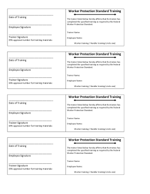 Fillable Online Worker Protection Standard Train-the-Trainer Programs ...