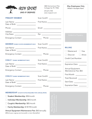 Fillable Online PRIMARY MEMBER Scan Card #: Last Name Fax Email Print ...