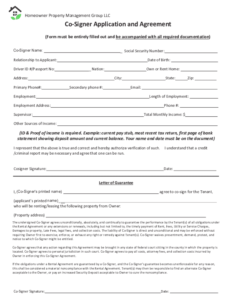 Fillable Online 3-CO-SIGNER-FORM.pdf Fax Email Print - pdfFiller