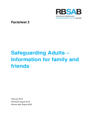Fillable Online Safeguarding Adults Fact Sheet 7 Information for Relatives ... Fax Email Print ...