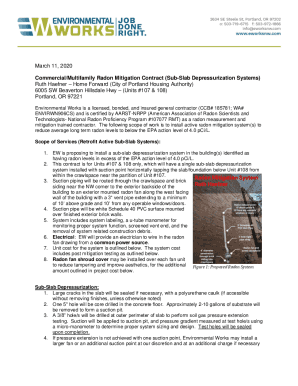Fillable Online Commercial/Multifamily Radon Mitigation Contract (Sub ...