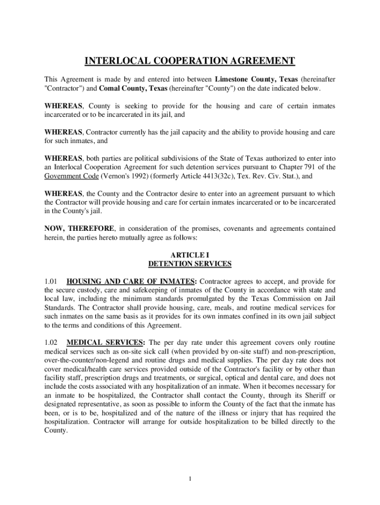 Fillable Online Interlocal Agreement between the City of Austin, Texas ...