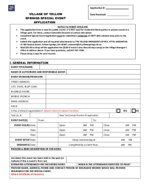 Fillable Online Special Event Form (Updated 6-14-2021) Fax Email Print ...