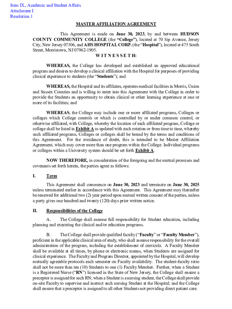 Fillable Online 1 CLINICAL AFFILIATION AGREEMENT This ... Fax Email ...