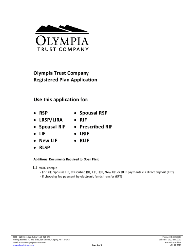 Fillable Online Open and Registered Plan Application Form Fax Email ...