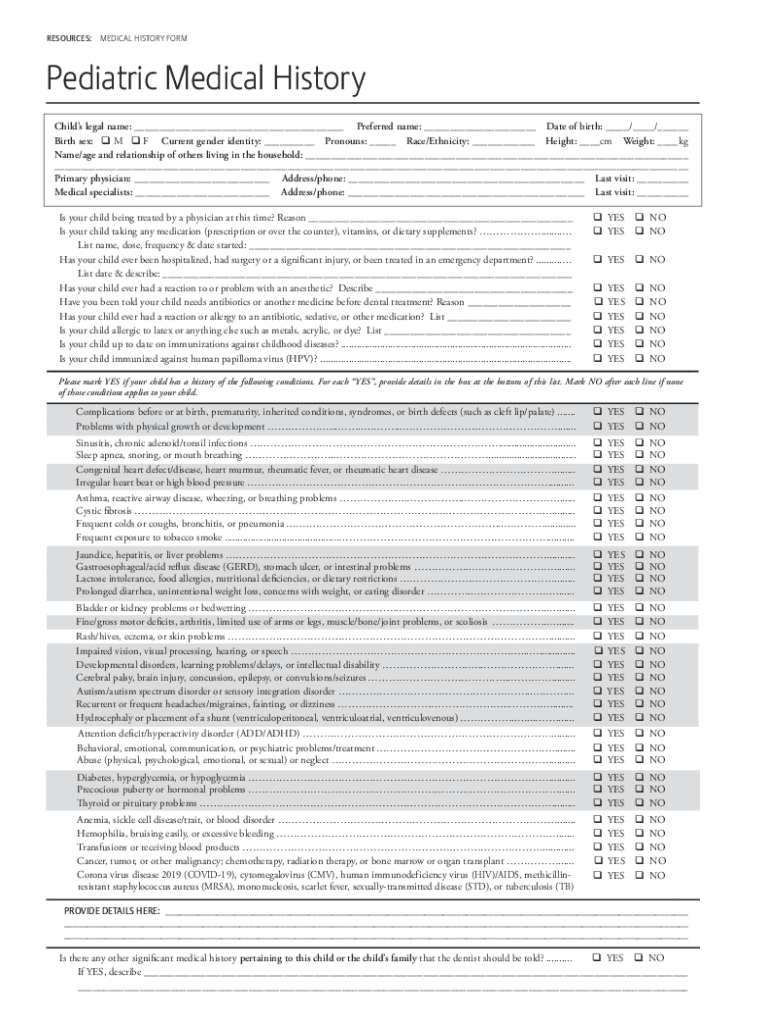 Fillable Online medical history form Fax Email Print - pdfFiller