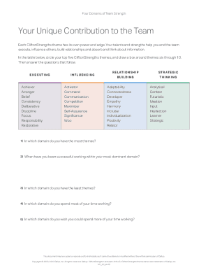 Fillable Online An Introduction to the Achiever CliftonStrengths Theme ...