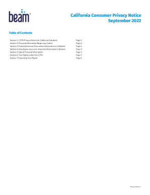 Fillable Online California Consumer Privacy Notice Fax Email Print ...